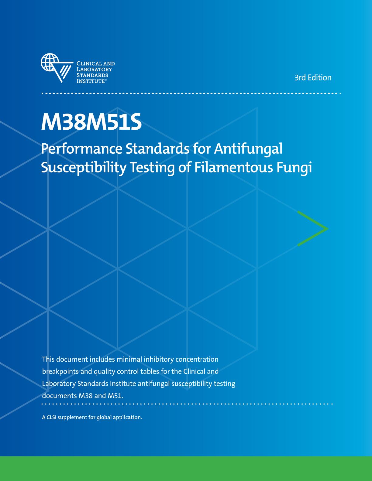 CLSI M38M51S | 2022 edition pdf