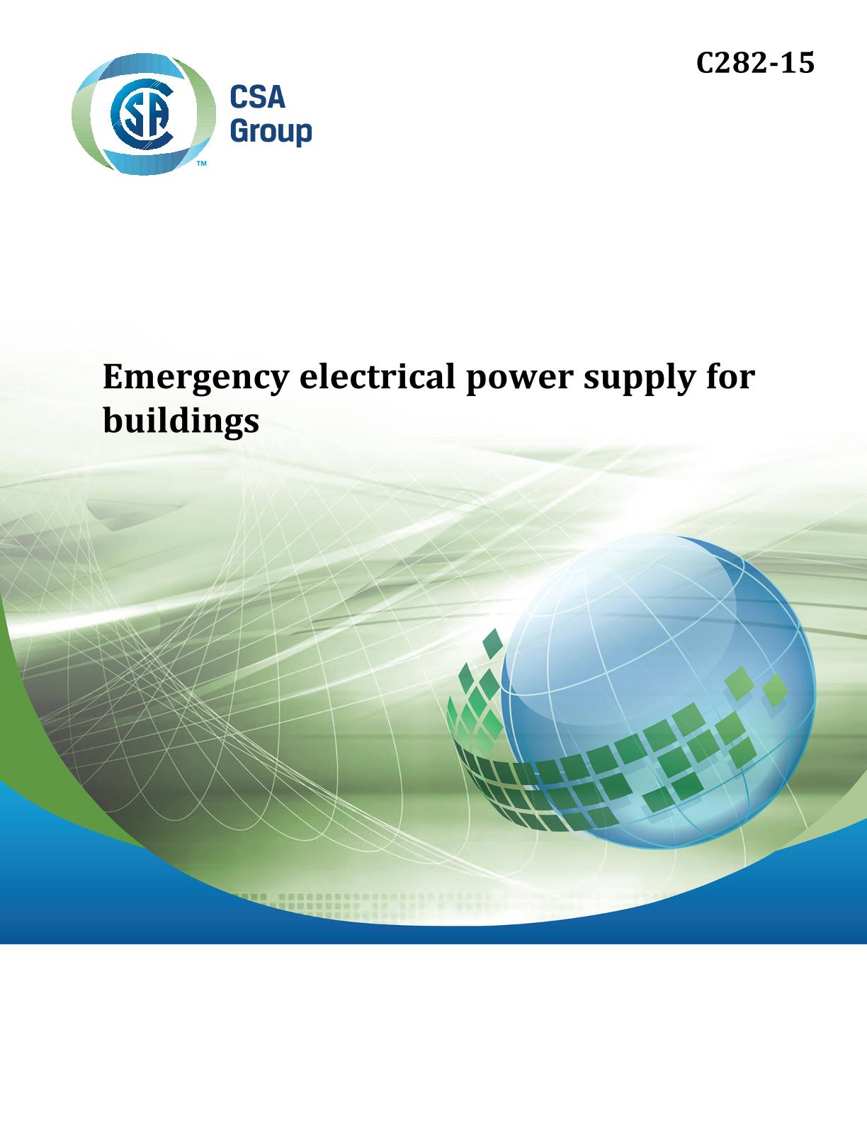 CSA C282-15 - Emergency electrical power supply for buildings