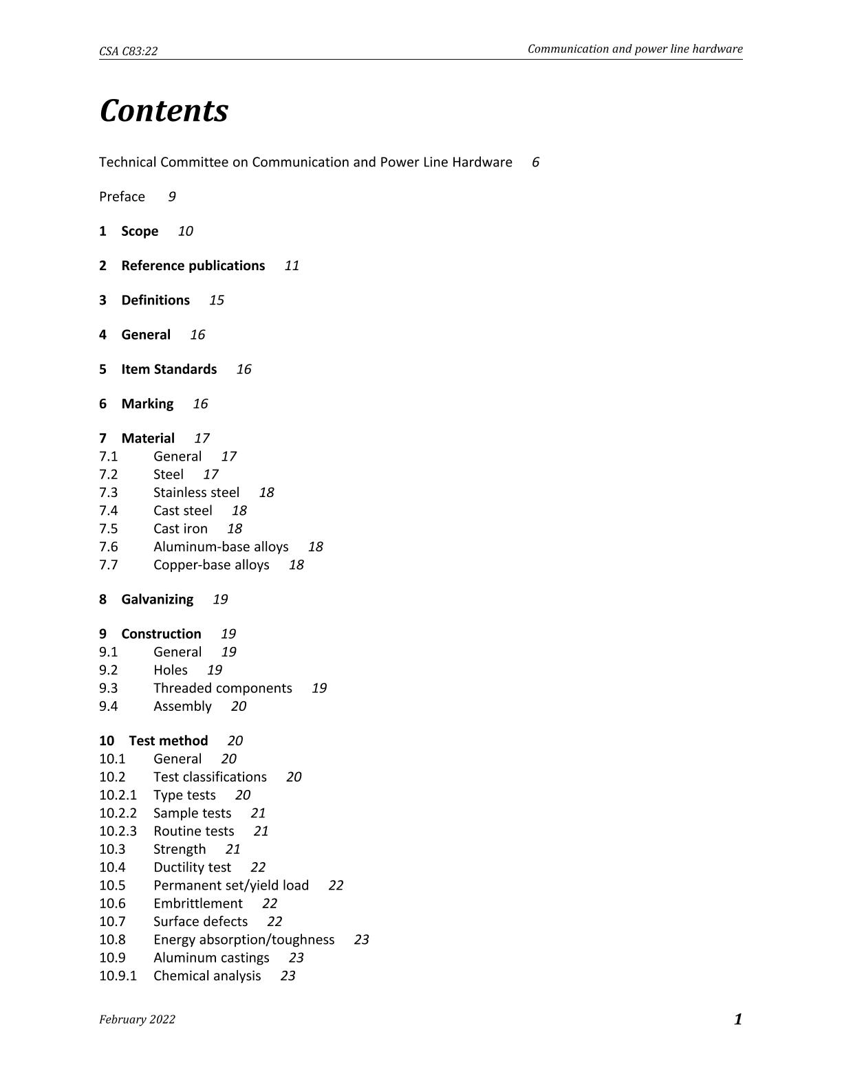 CSA C83:22 - Communication and Power Line Hardware