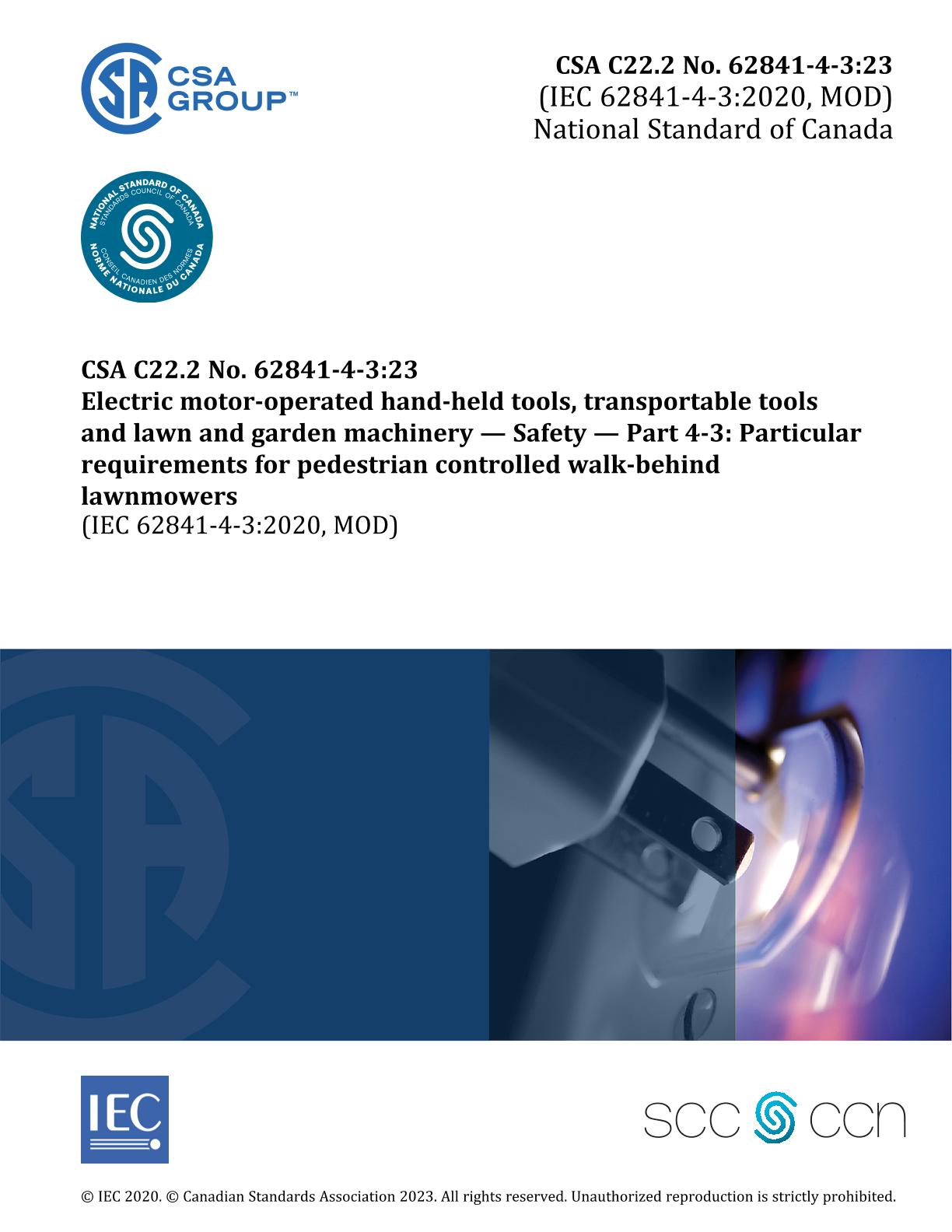 CSA C22.2 NO. 62841-4-3:23 | 2023 edition pdf