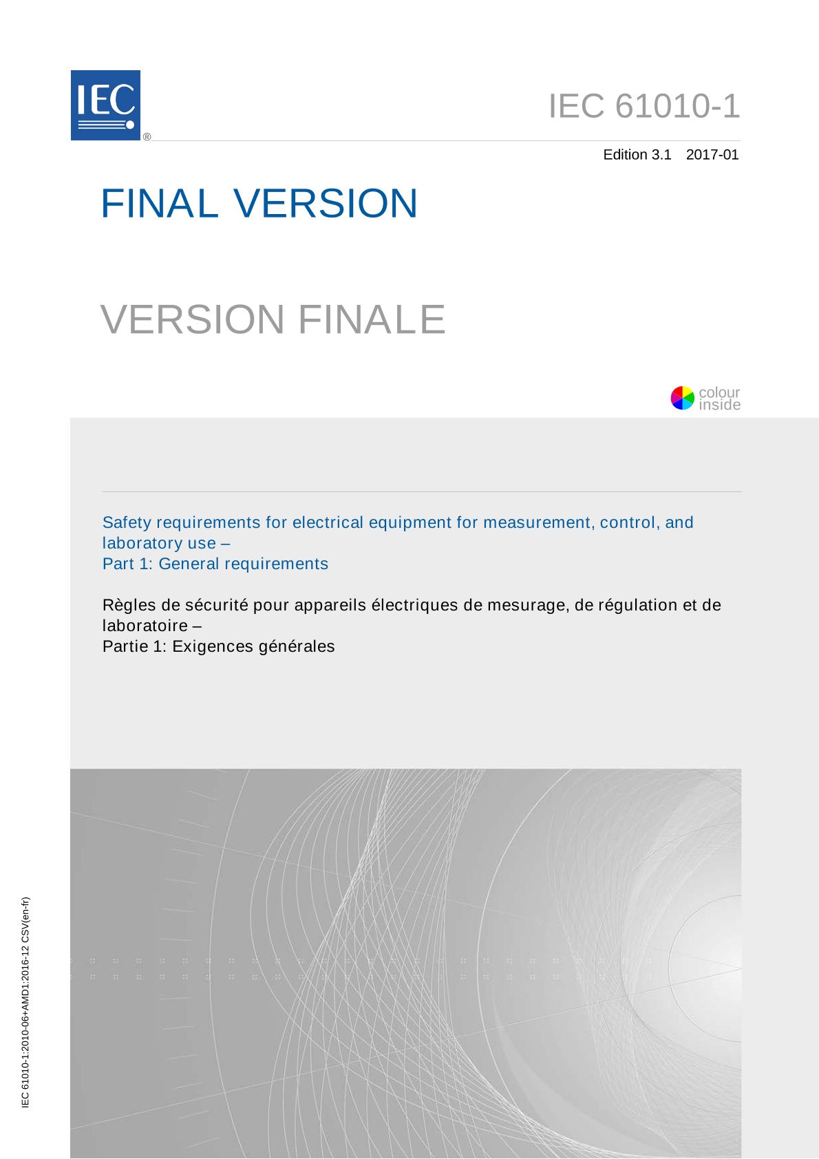 IEC 61010-1 Ed. 3.1 b:2017 | 2017 edition pdf