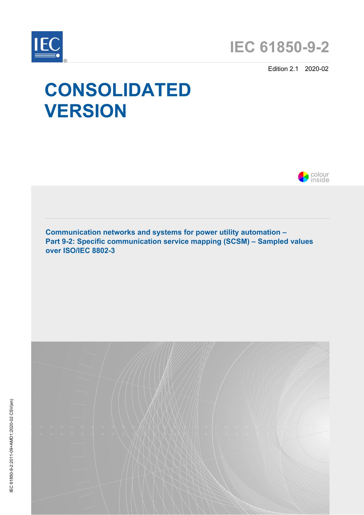 IEC 61850-9-2 Ed. 2.1 en:2020 | 2020 edition pdf