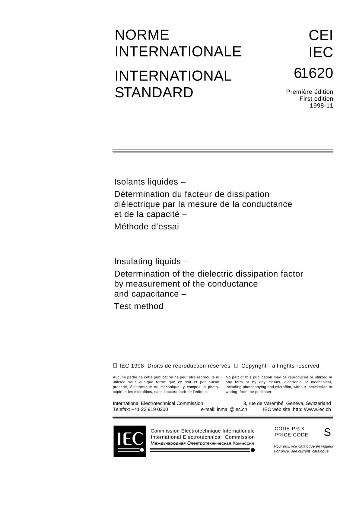 IEC 61620 Ed. 1.0 b:1998 | 1998 edition pdf