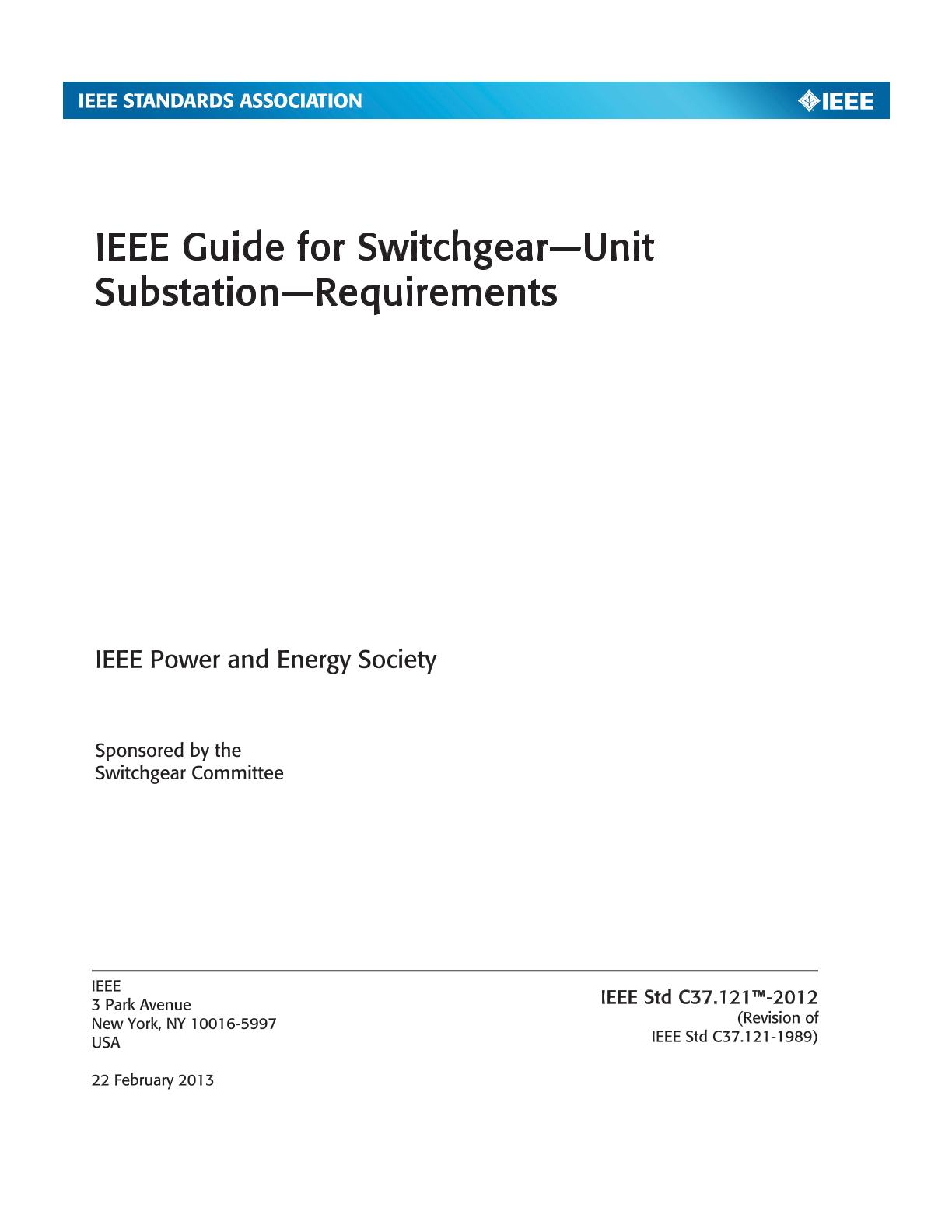 IEEE C37.121-2012 | 2013 edition pdf