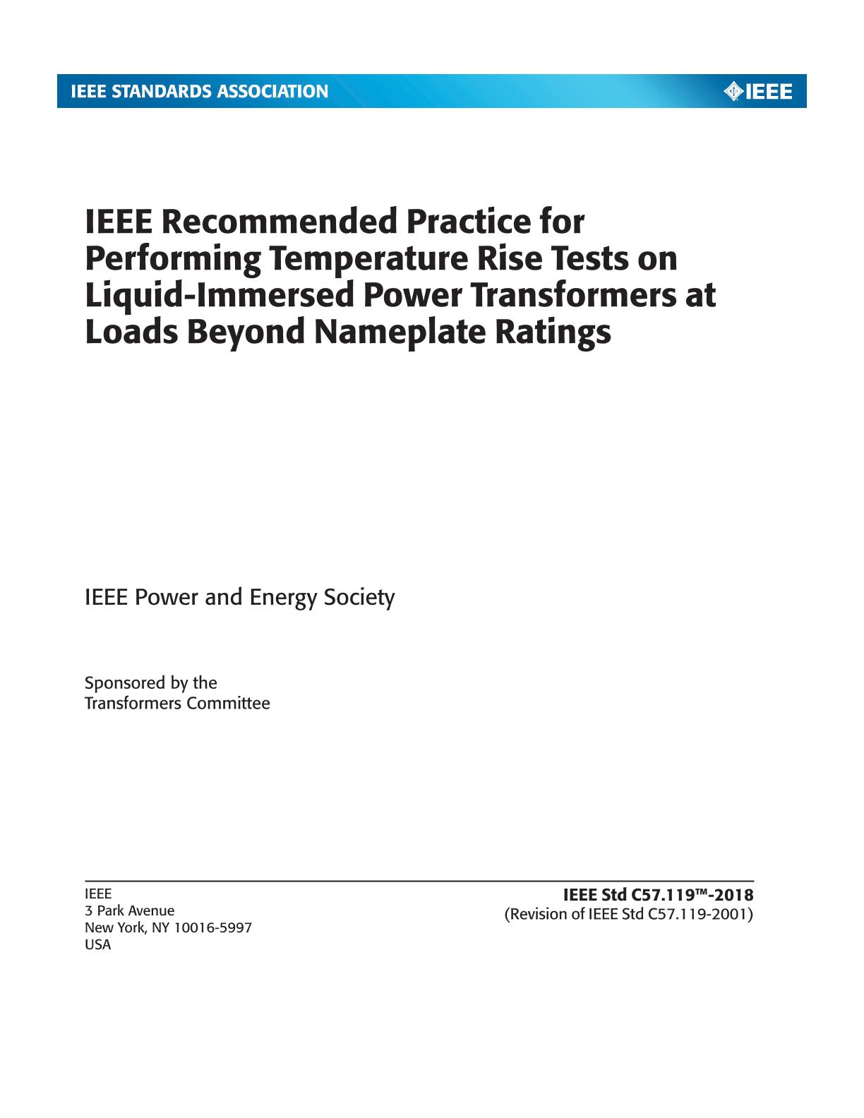 IEEE C57.119-2018 | 2018 edition pdf
