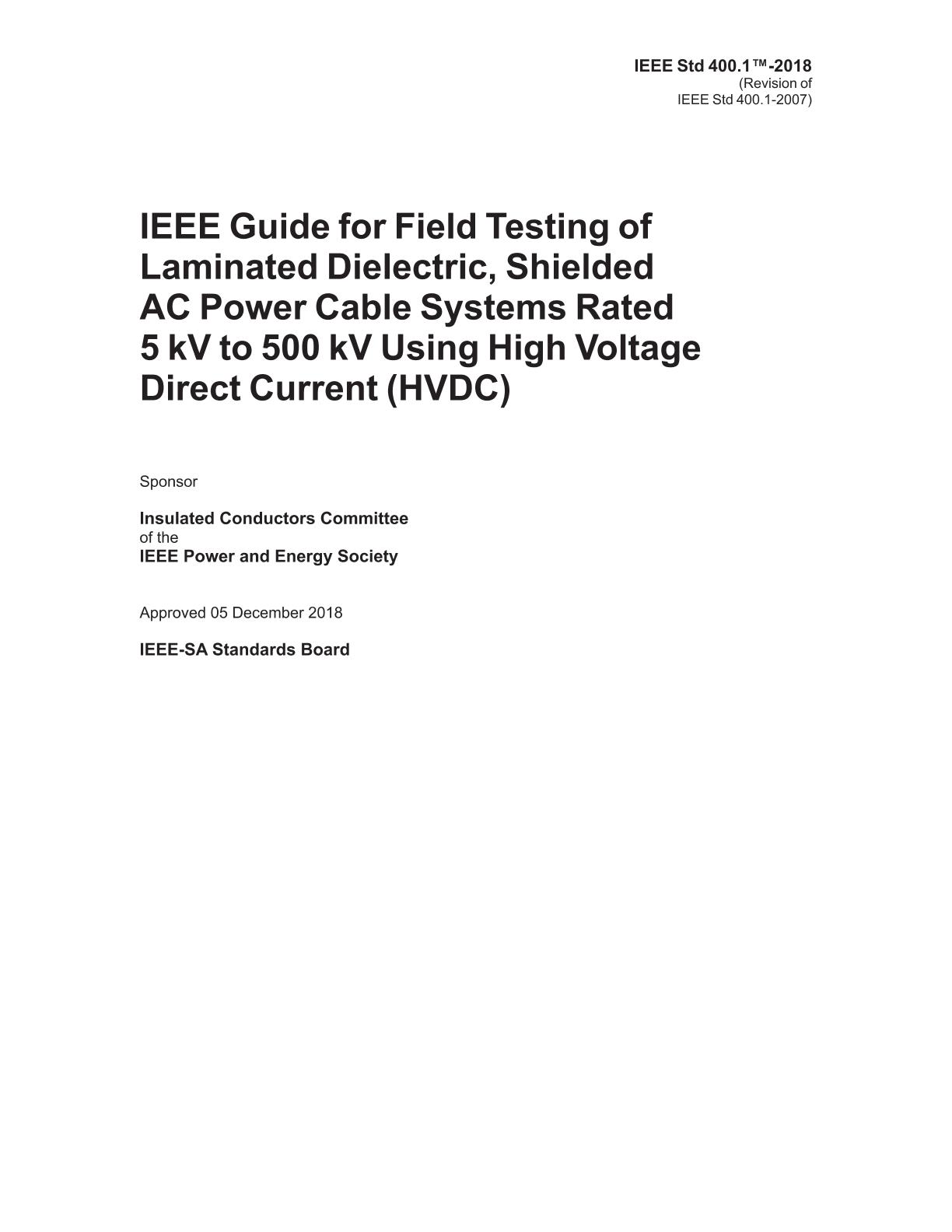 IEEE 400.1-2018 | 2019 edition pdf