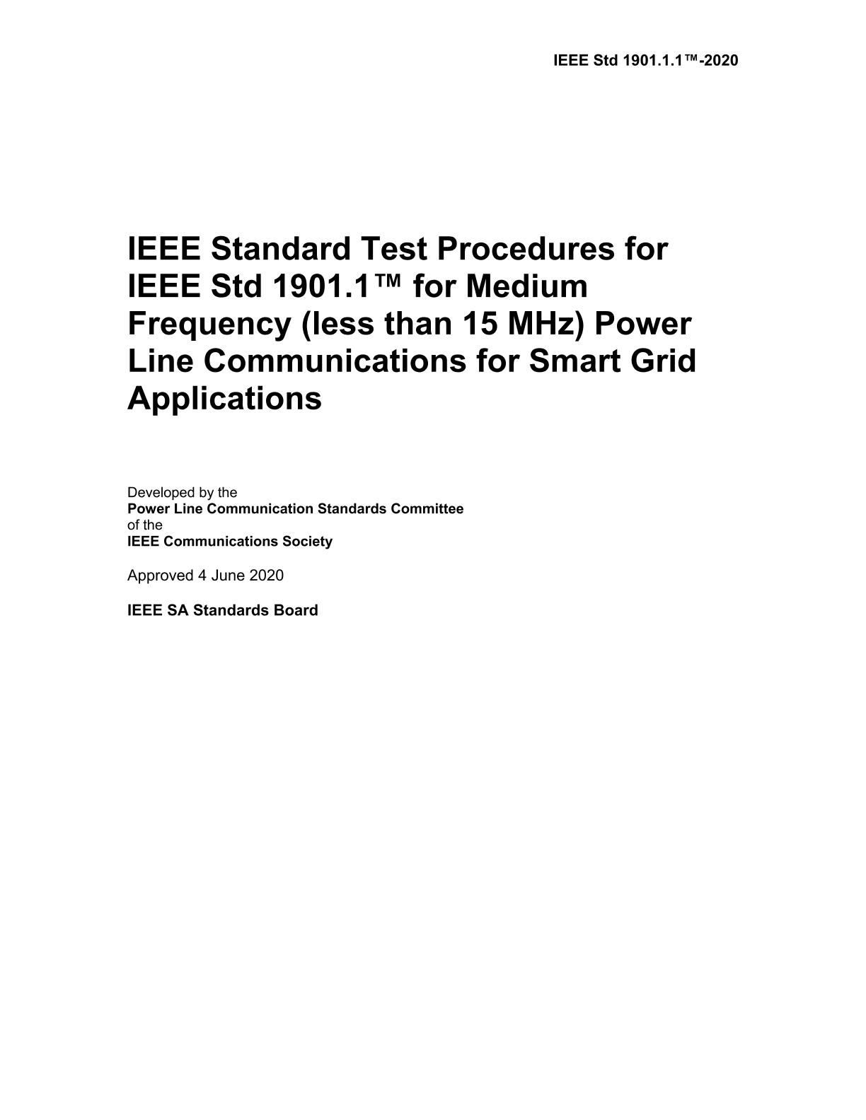 IEEE 1901.1.1-2020 | 2021 edition pdf