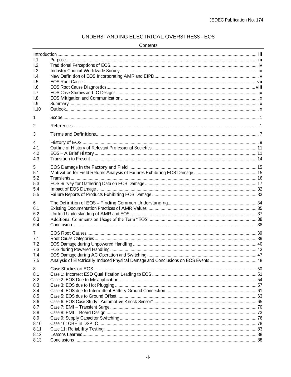 JEDEC JEP174 - UNDERSTANDING ELECTRICAL OVERSTRESS - EOS