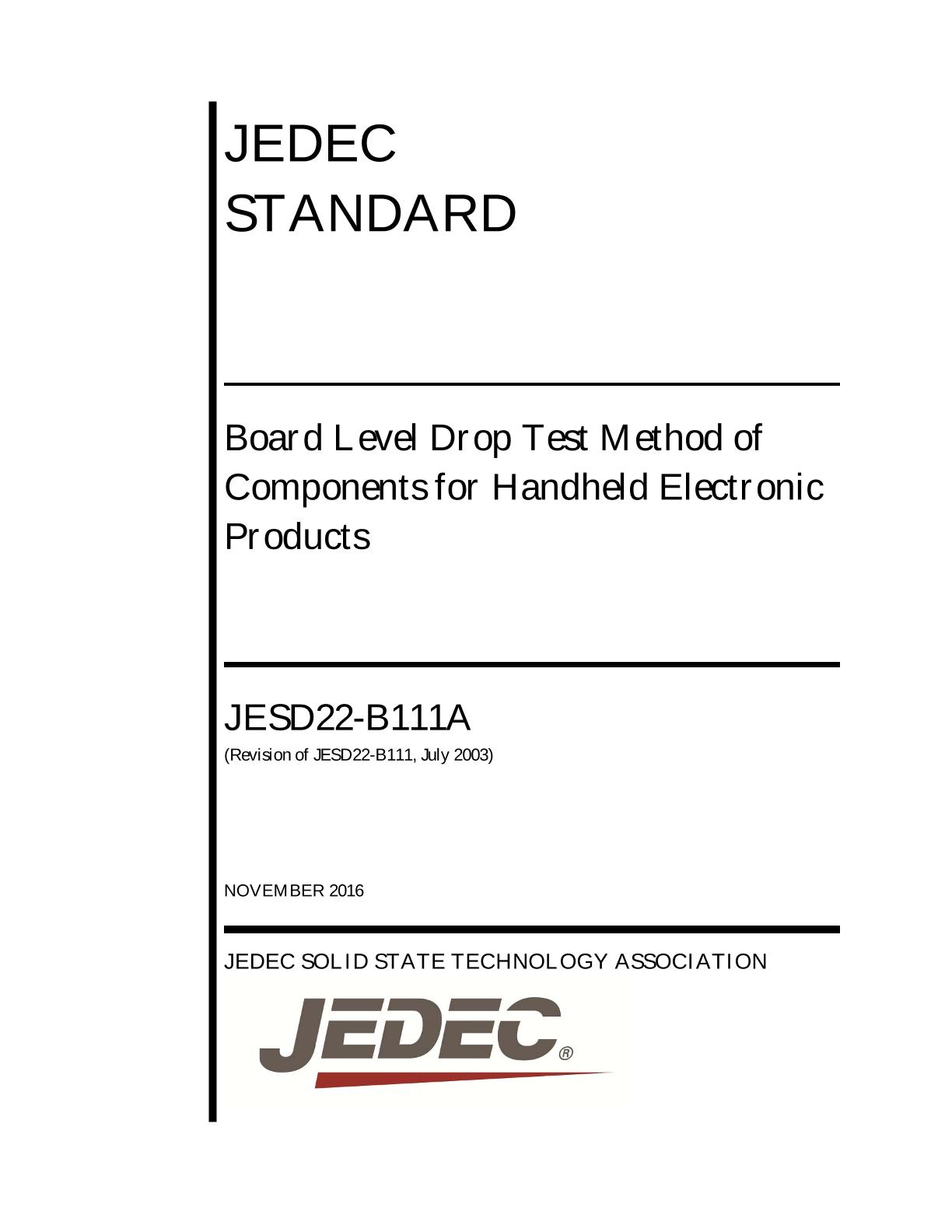 JEDEC JESD22-B111A | 2016 edition pdf