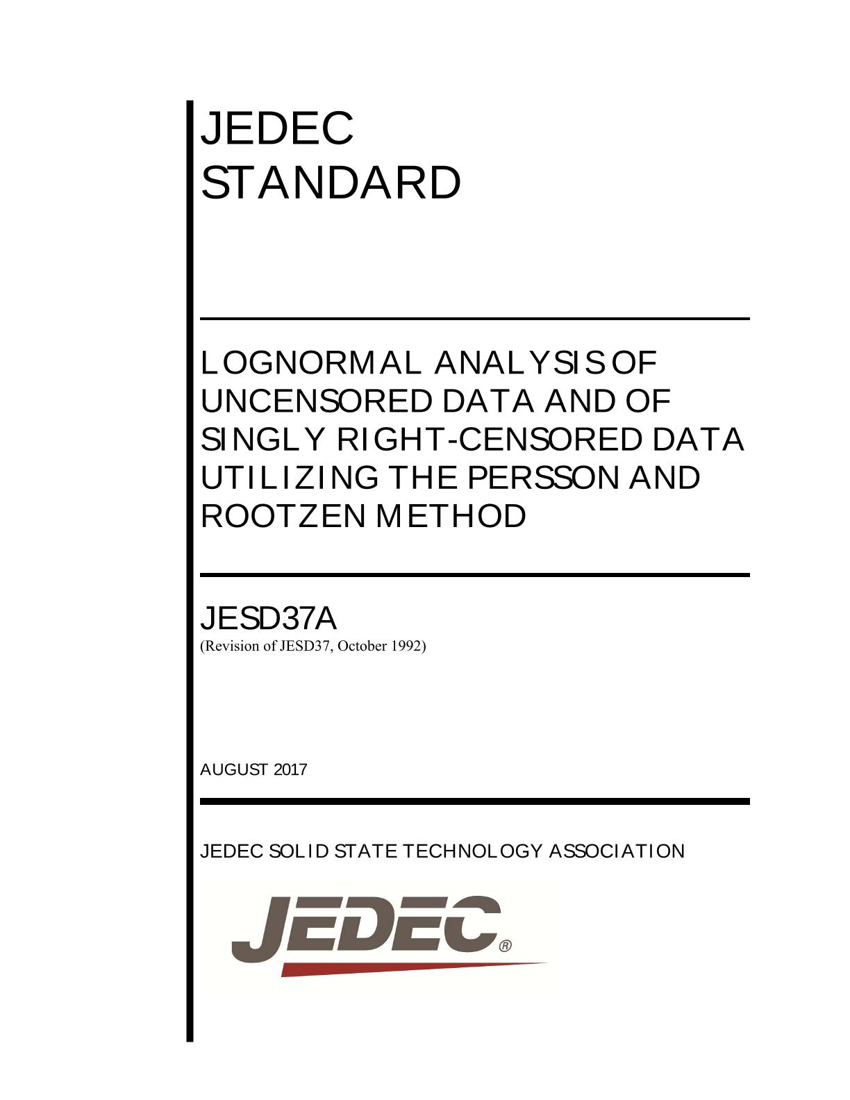 JEDEC JESD37A | 2017 edition pdf