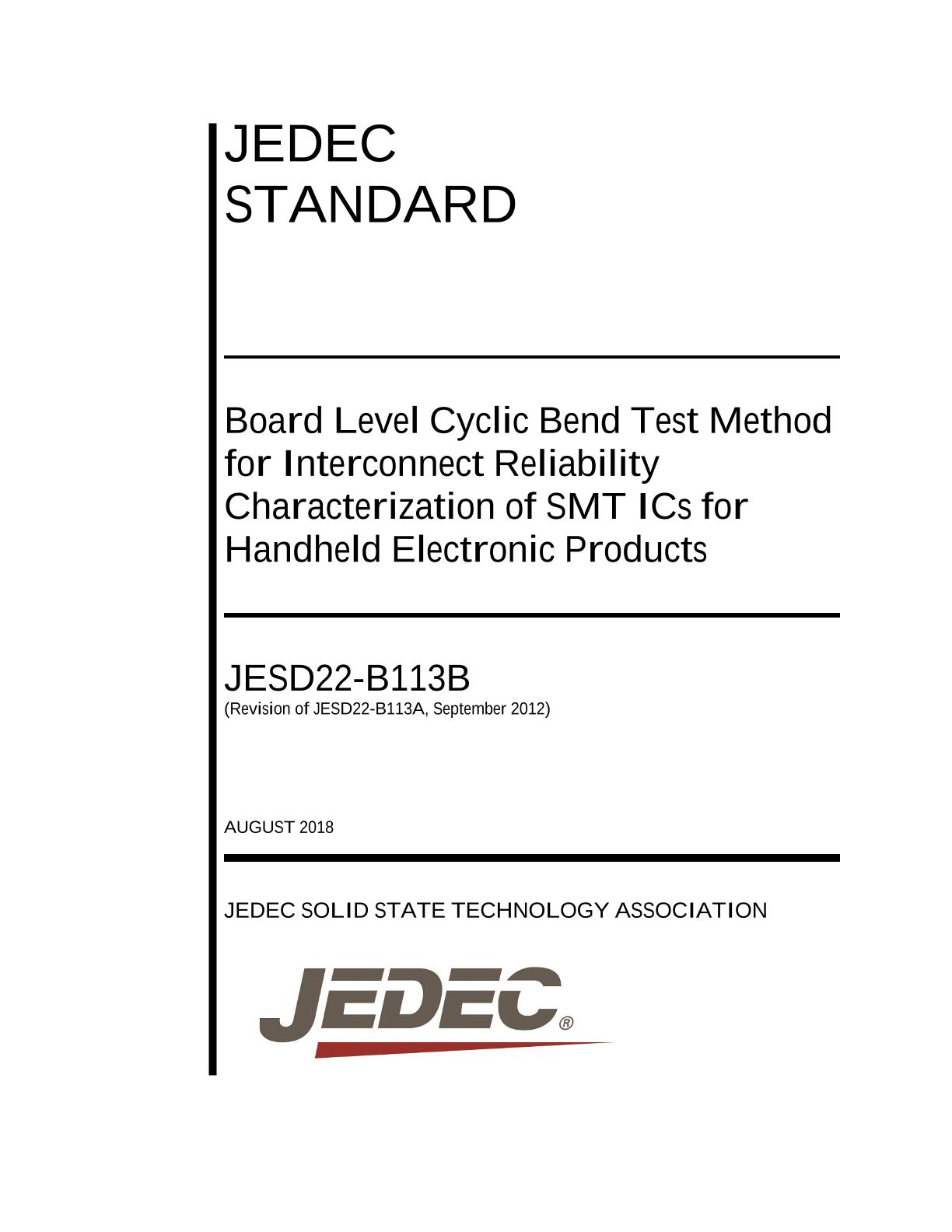 JEDEC JESD22-B113B | 2018 edition pdf