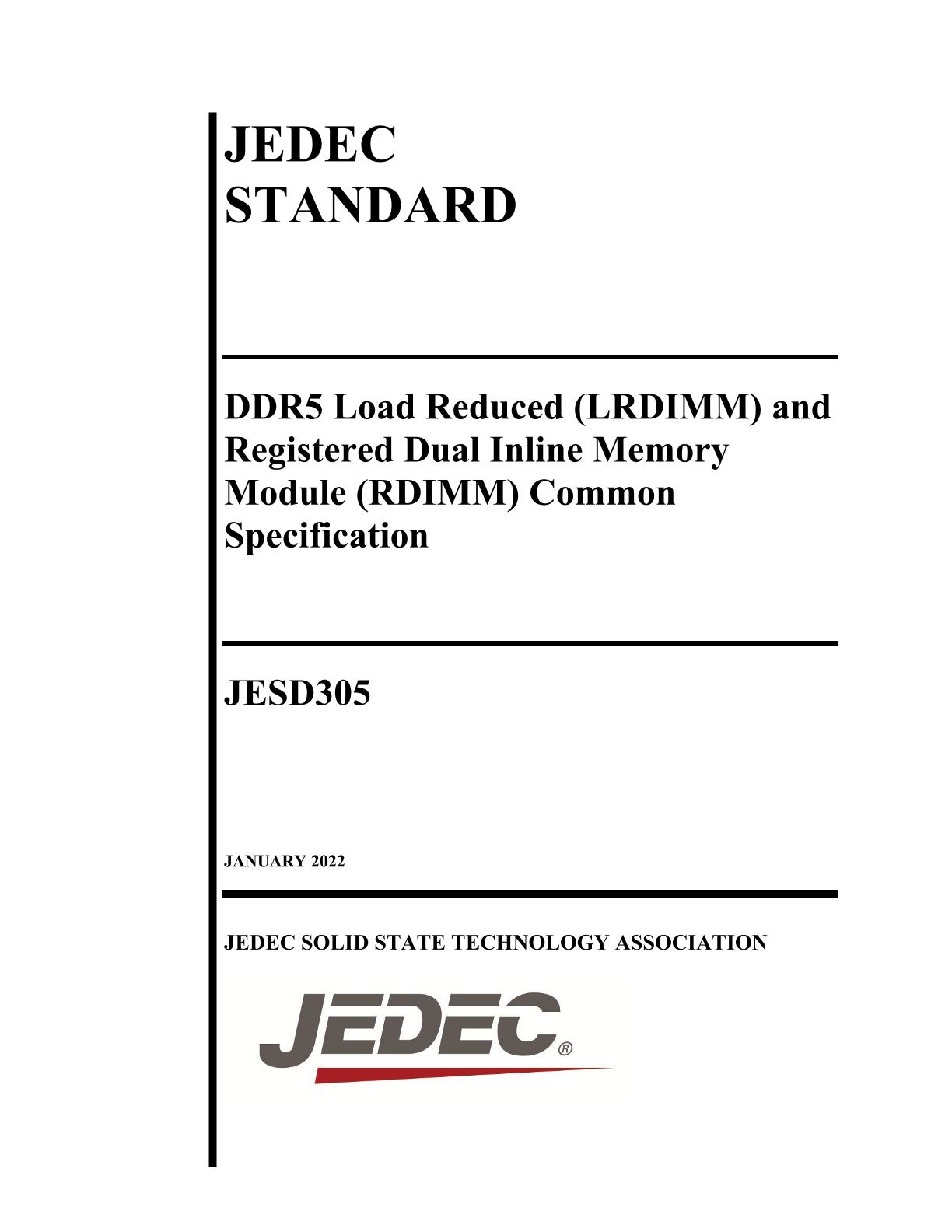 JEDEC JESD305 | 2022 edition pdf