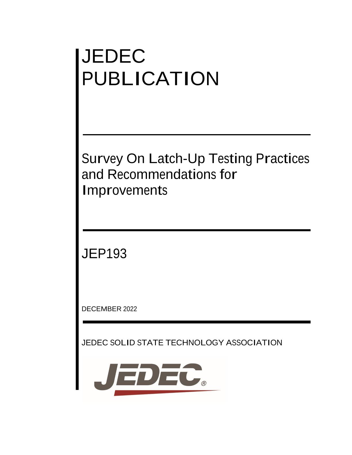 JEDEC JEP193 | 2022 edition pdf