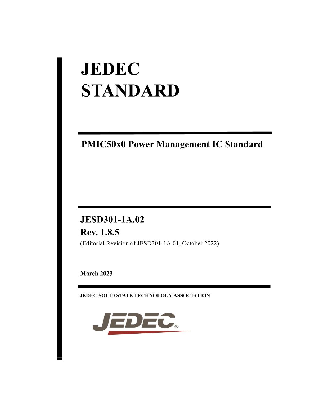 JEDEC JESD301-1A.02 | 2023 edition pdf