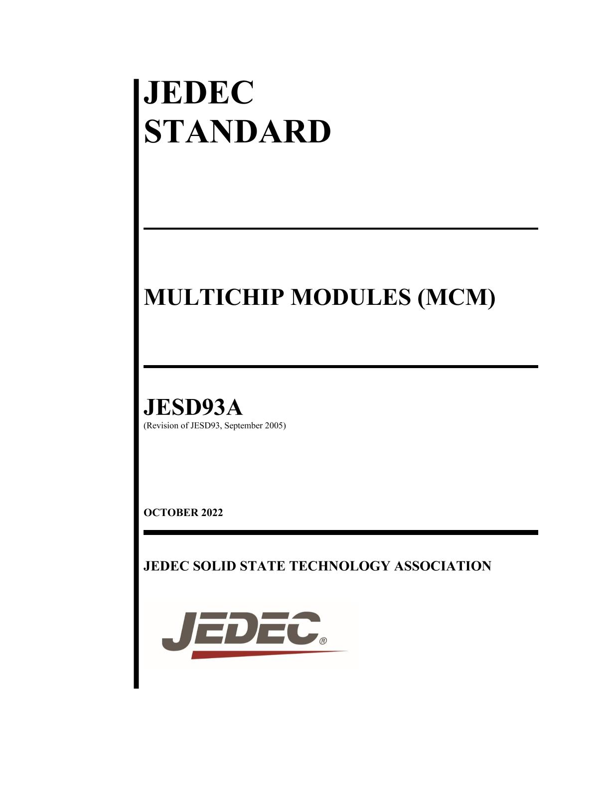 JEDEC JESD93A - MULTICHIP MODULES (MCM)