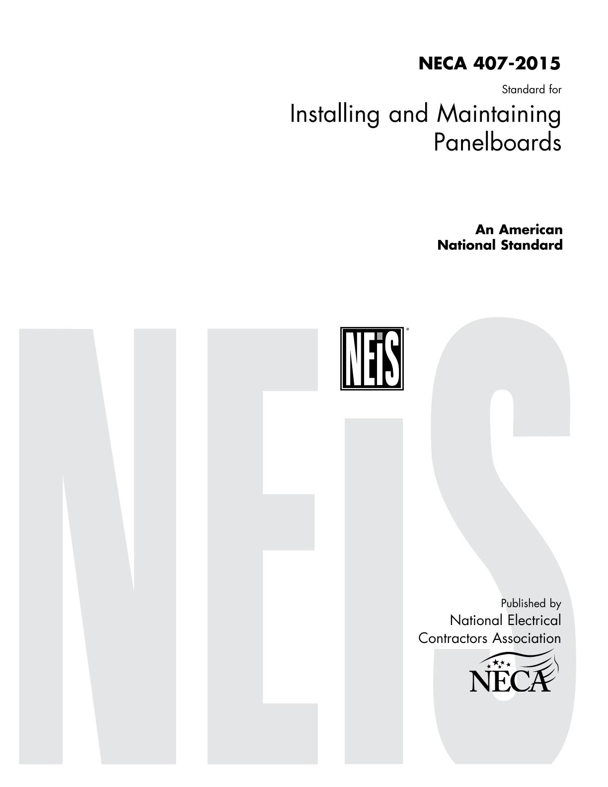 NECA 407-2015 | 2015 edition pdf