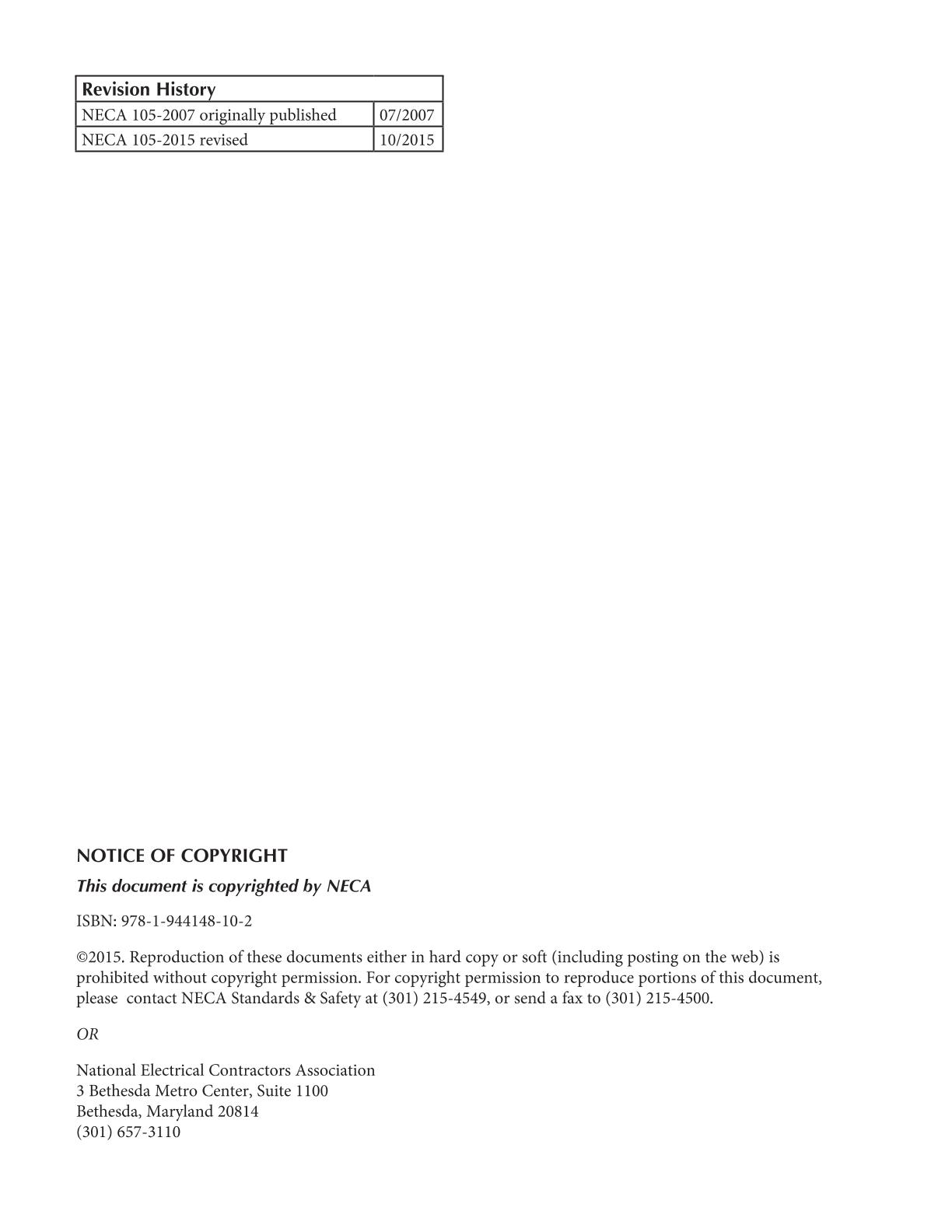 NECA 105-2015 | 2015 edition pdf